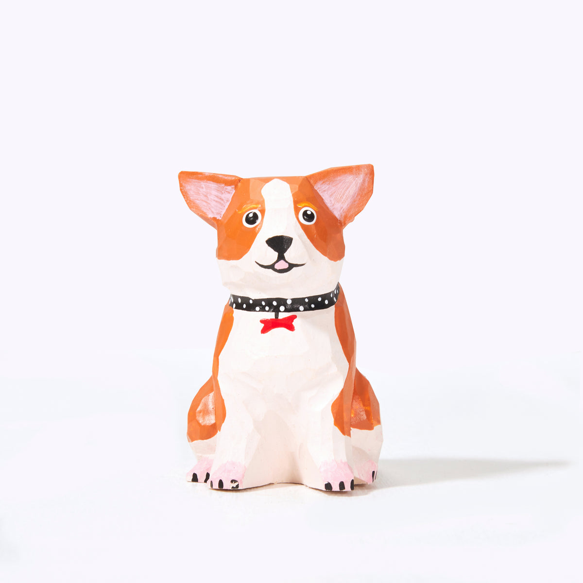 Kabo Carved Wooden Sitting Corgi Dog – Mokuomo
