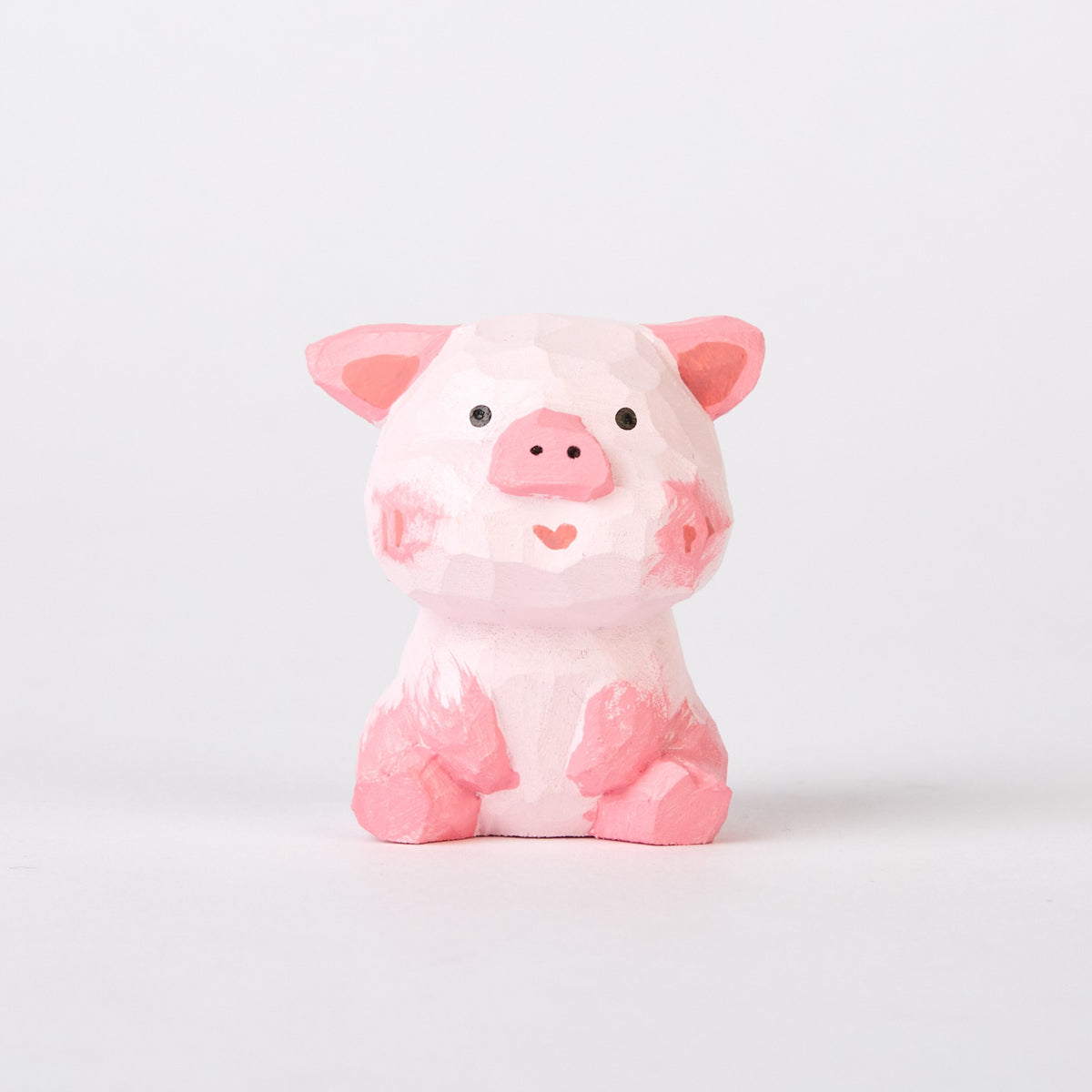 Pipi Carved Wooden Blushy Little Pig Full of Love – Mokuomo